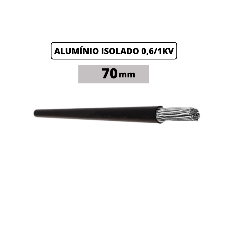 Cabo de Alumínio 70mm XLPE Isolado - Mega Cobre Fios e Cabos Elétricos